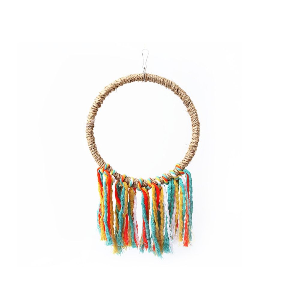 Parakeet Conures Hanging Cotton Rope Climbing Chewing Bite Circle Perch ...