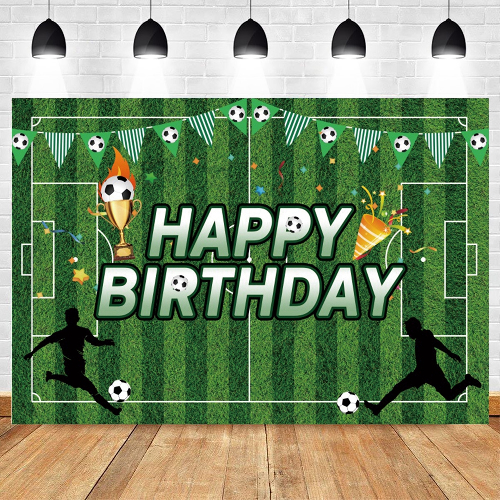 Football Photography Backdrop For Boy Birthday Party Decor Real Madrid ...