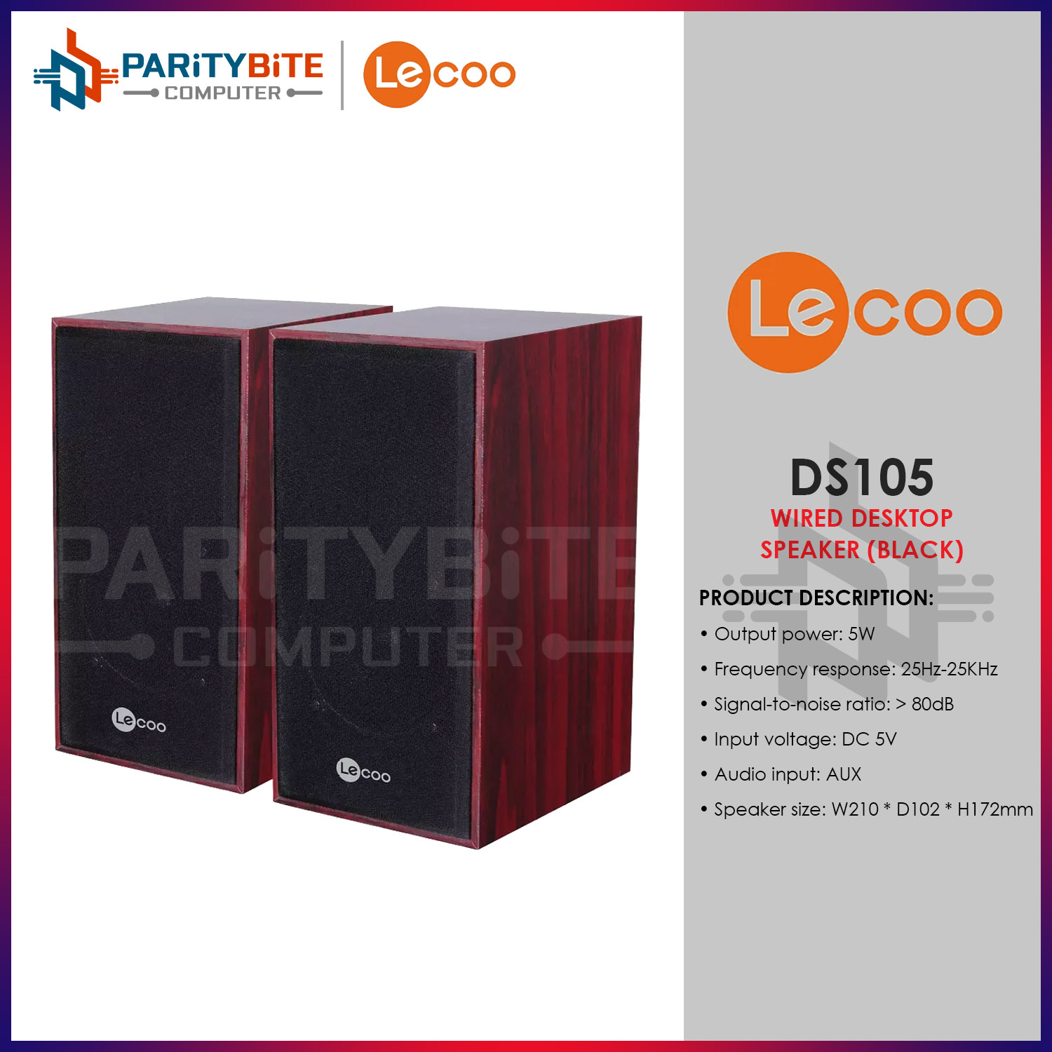 Lenovo Lecoo DS105 Desktop Speaker | Lazada PH