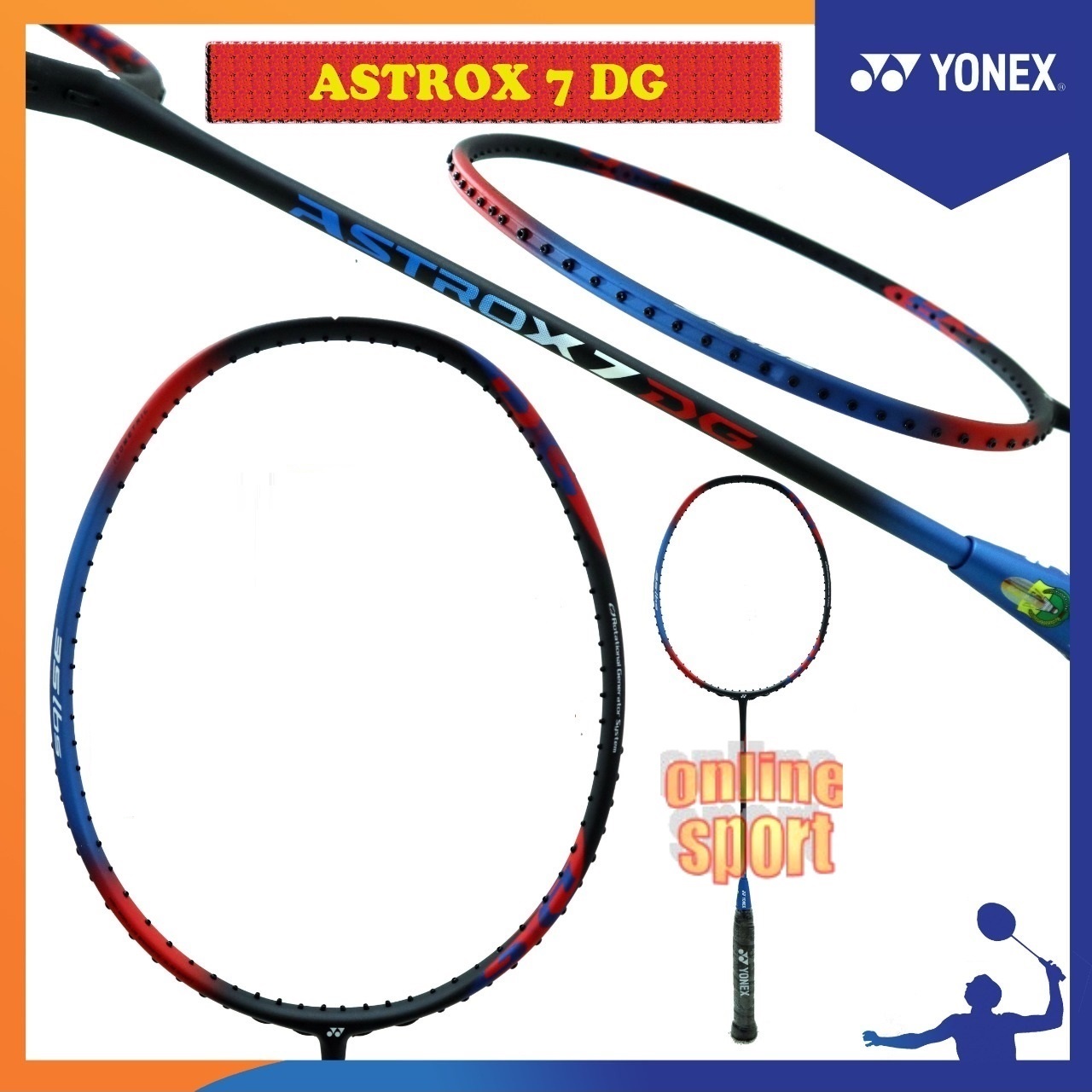YONEX Astrox 7 DG Raket Badminton / Bulutangkis (Original) | Lazada ...