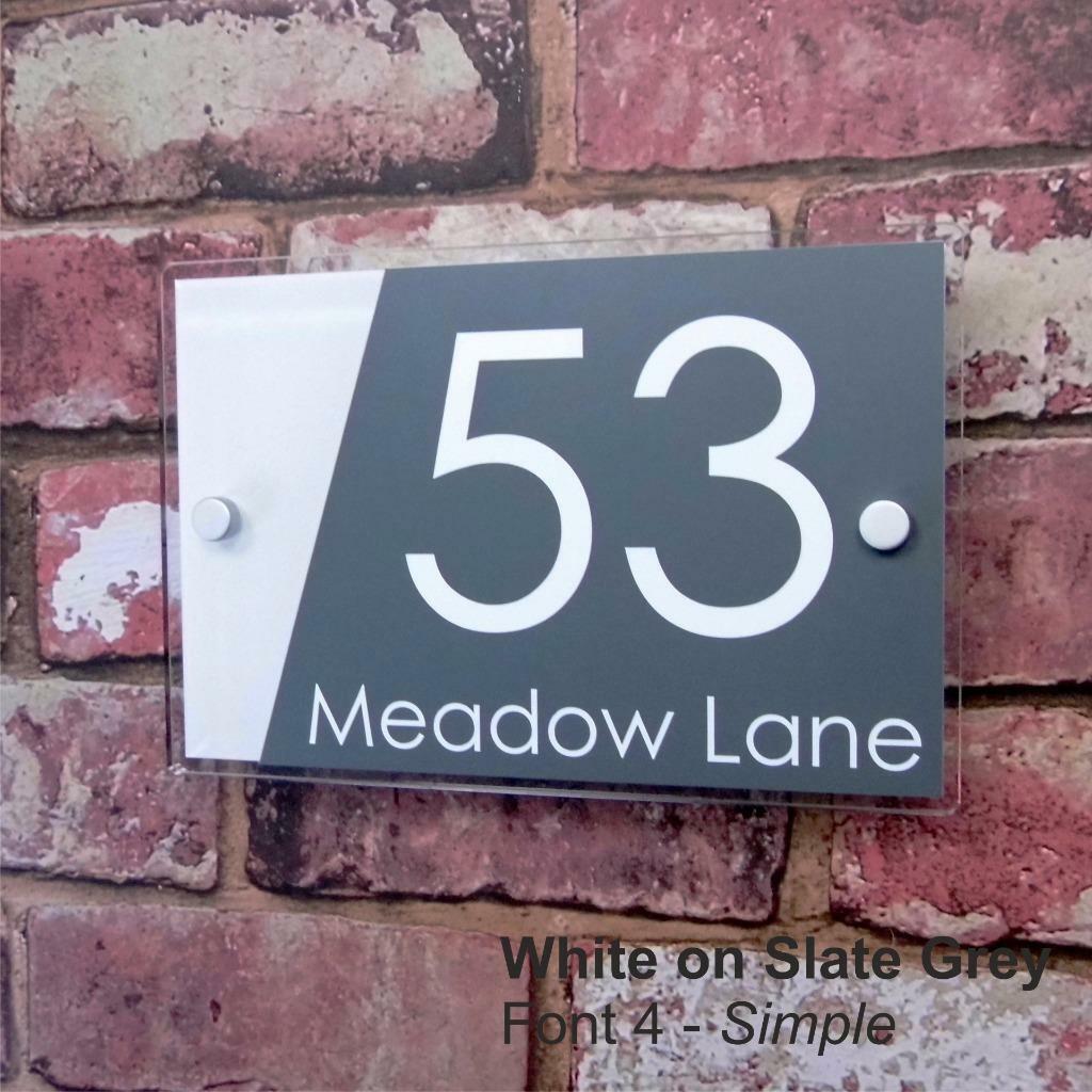【TopazTrove】Customized Modern House Number Sign Name Plate Address ...