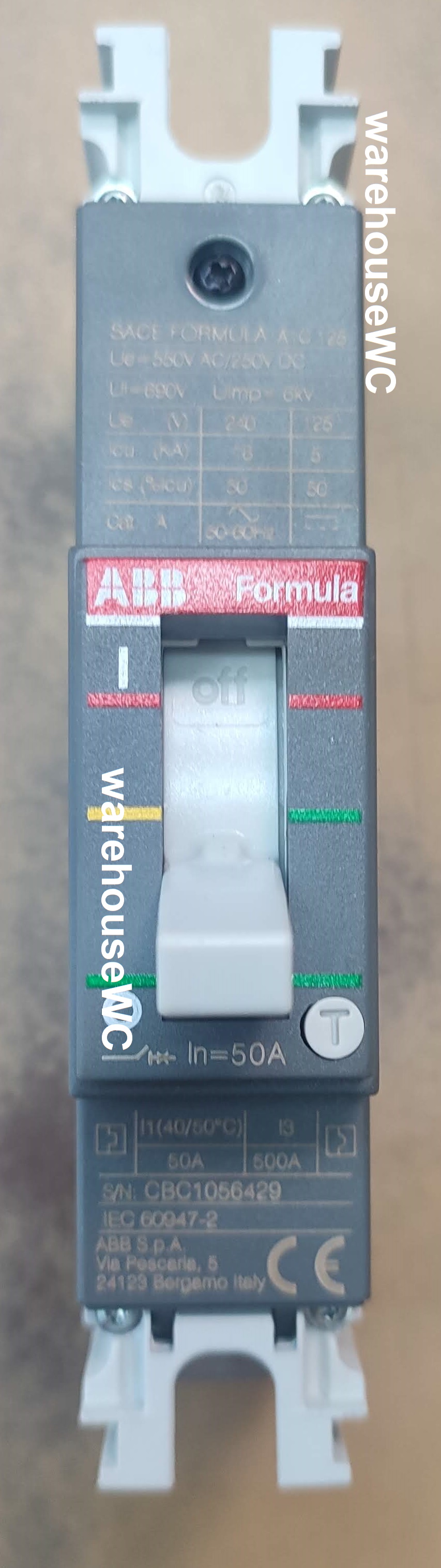 เบรกเกอร์ ABB FORMULA series C125 50A เบรกเกอร์ Sace Formula Moulded ...