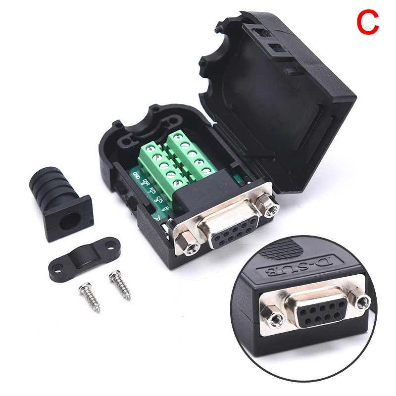 AGBBG DB9 Connector RS232 Male Female 9 Pin RS485 Breakout Terminals ...