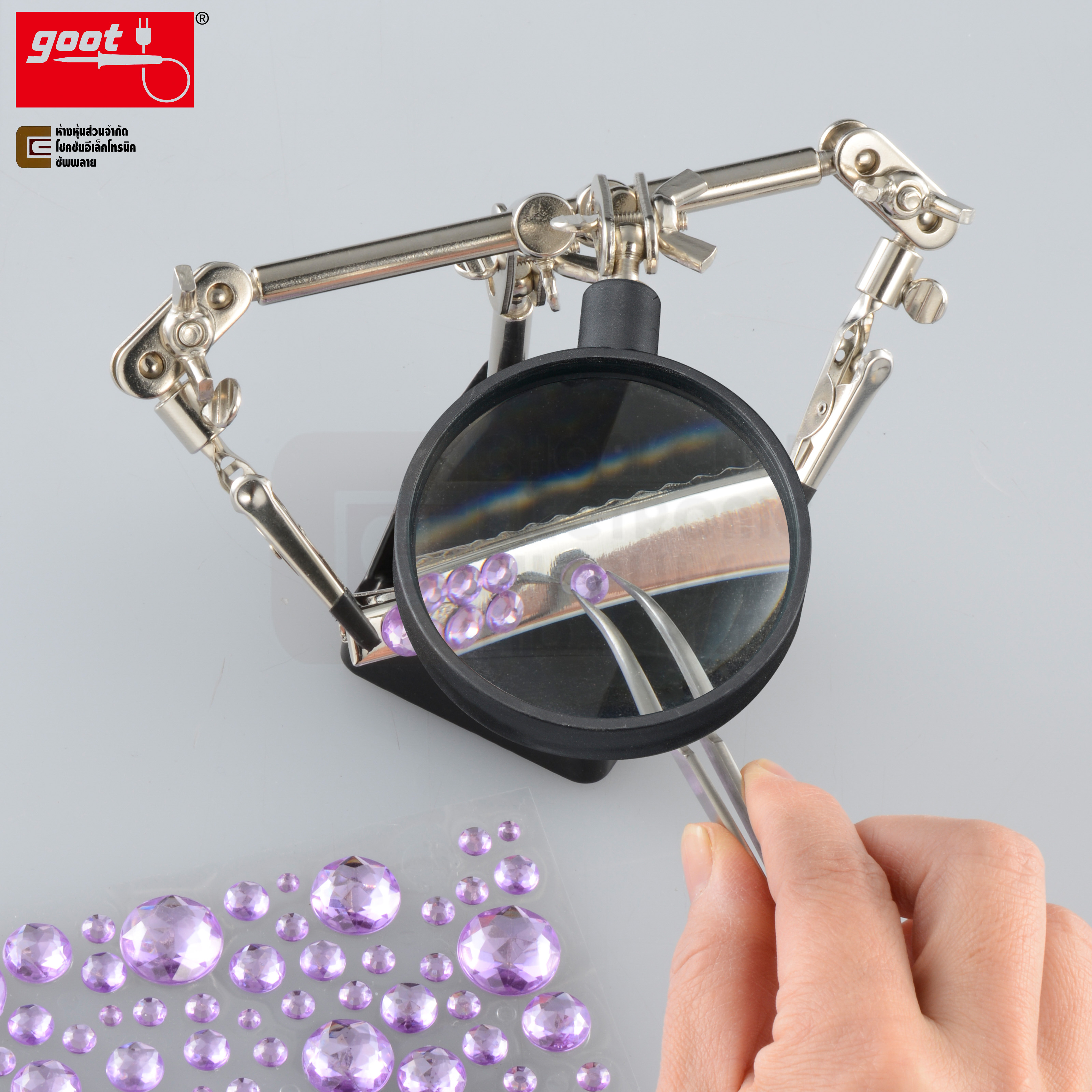 Goot ST-94 แท่นช่วยบัดกรี MINI WORKSTAND ปากคีบชิ้นงานและแว่นขยายขนาด 60มม - Choakchai ...