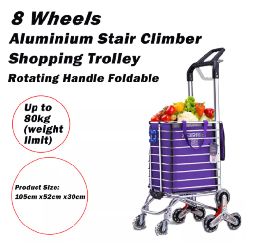 Grocery Trolley | Shopping Trolley | Climbing | Rotating handle ...