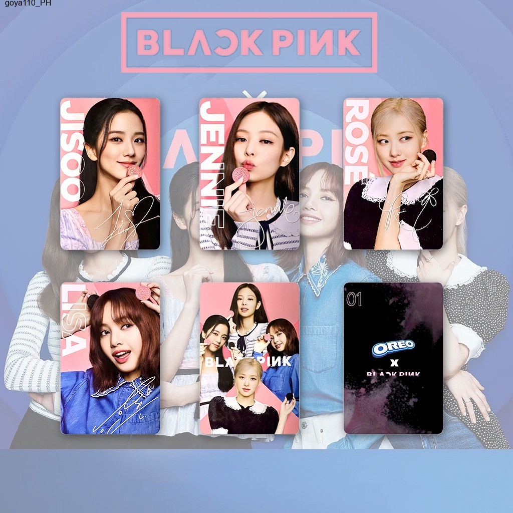 goya110 Set 5 Photo Cards BLACKPINK with OREO ROSÉ JISOO LISA JENNIE ...