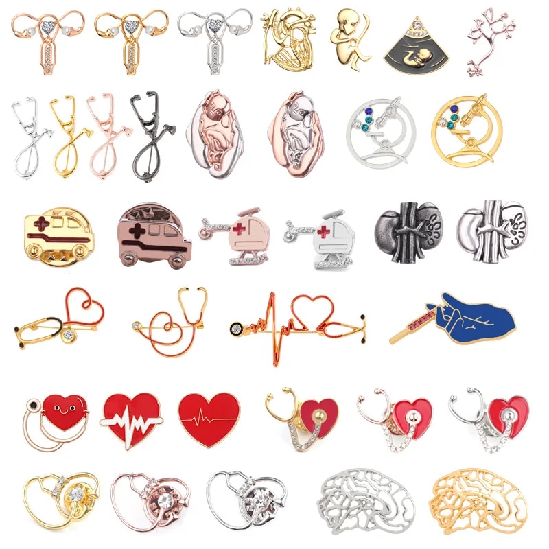 Doctor Nurse Stethoscope Shape Brooch Personality Medical Medicine ...
