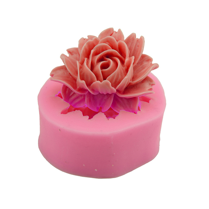 Creative Silicone Molds Baking Tool Molds DIY 3D Rose Flower Shape ...