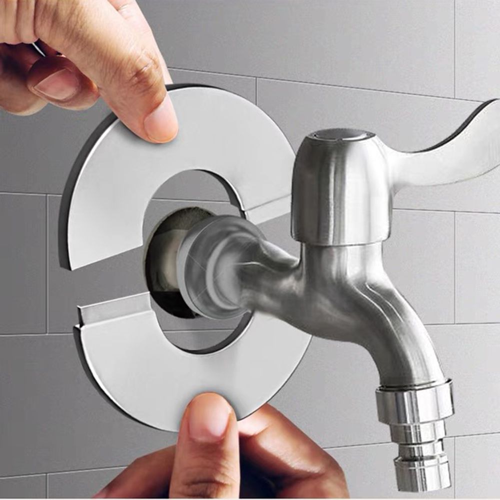 Stainless Steel Faucet Decorative Cover Wall Water Gas Pipes Angle ...