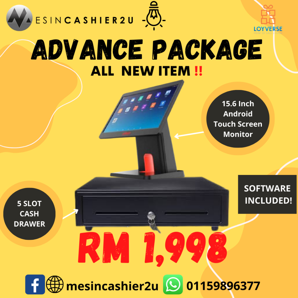 All In OneTerminal Single Display Android POS System Mesin Cashier ...