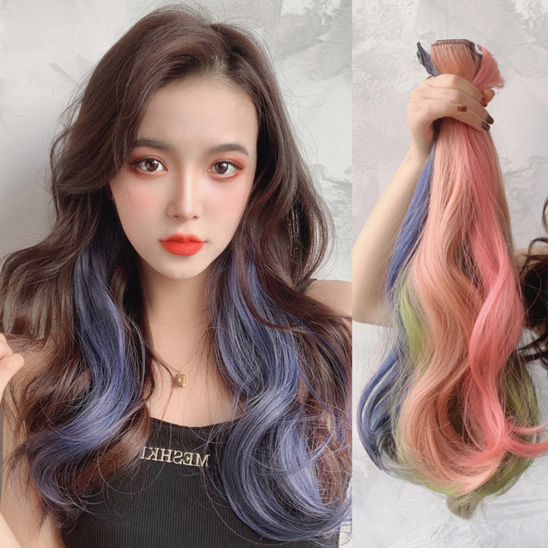 60cm Hair Extension Clip In Hairpiece Long Straight Hanging Ear Wig ...