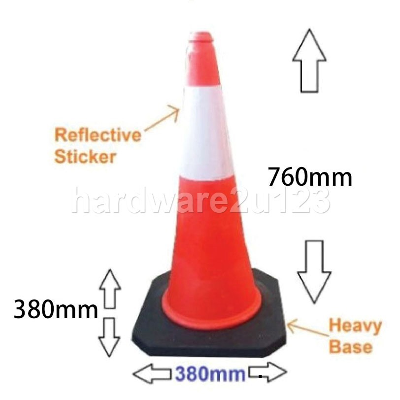 Traffic Safety Cone Reflective Signal Road Warning Kon Keselamatan ...