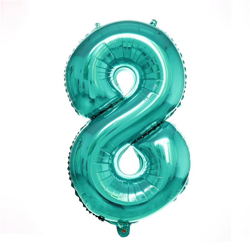 32 Inch Large Tiffany Blue Color Number Balloon for Birthday and ...
