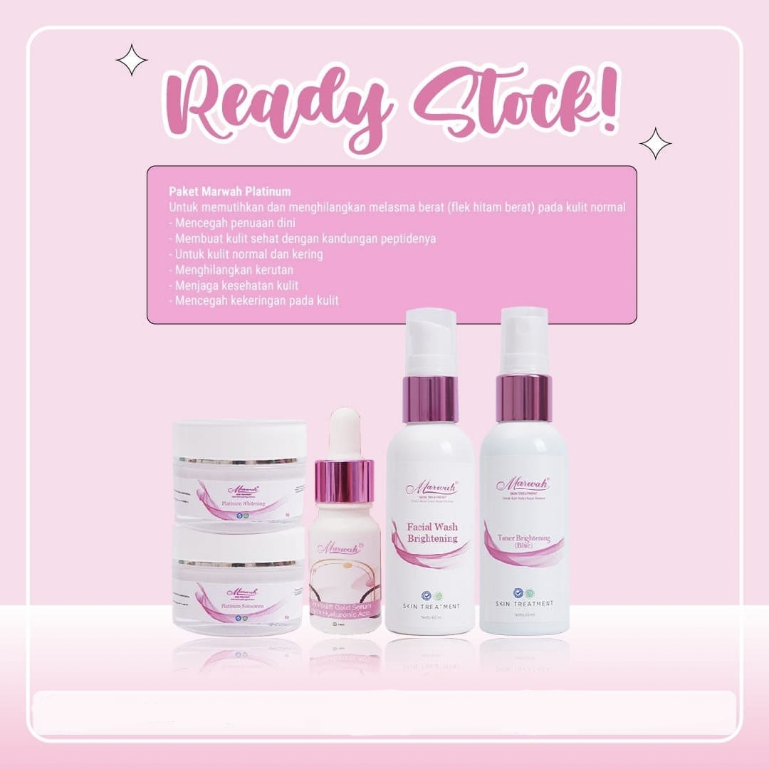 Marwah skincare paket platinum GRATIS SERUM DAN POUCH | Lazada Indonesia