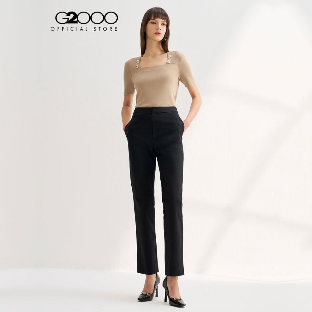 G2000 กางเกงขายาวสำหรับผู้หญิง ทรง Regular Fit รุ่น 4126302399 BLACK ...