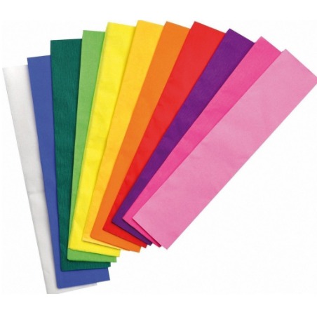 Colored Crepe Paper Artwork Paper Single Fold Craft DIY Party ...
