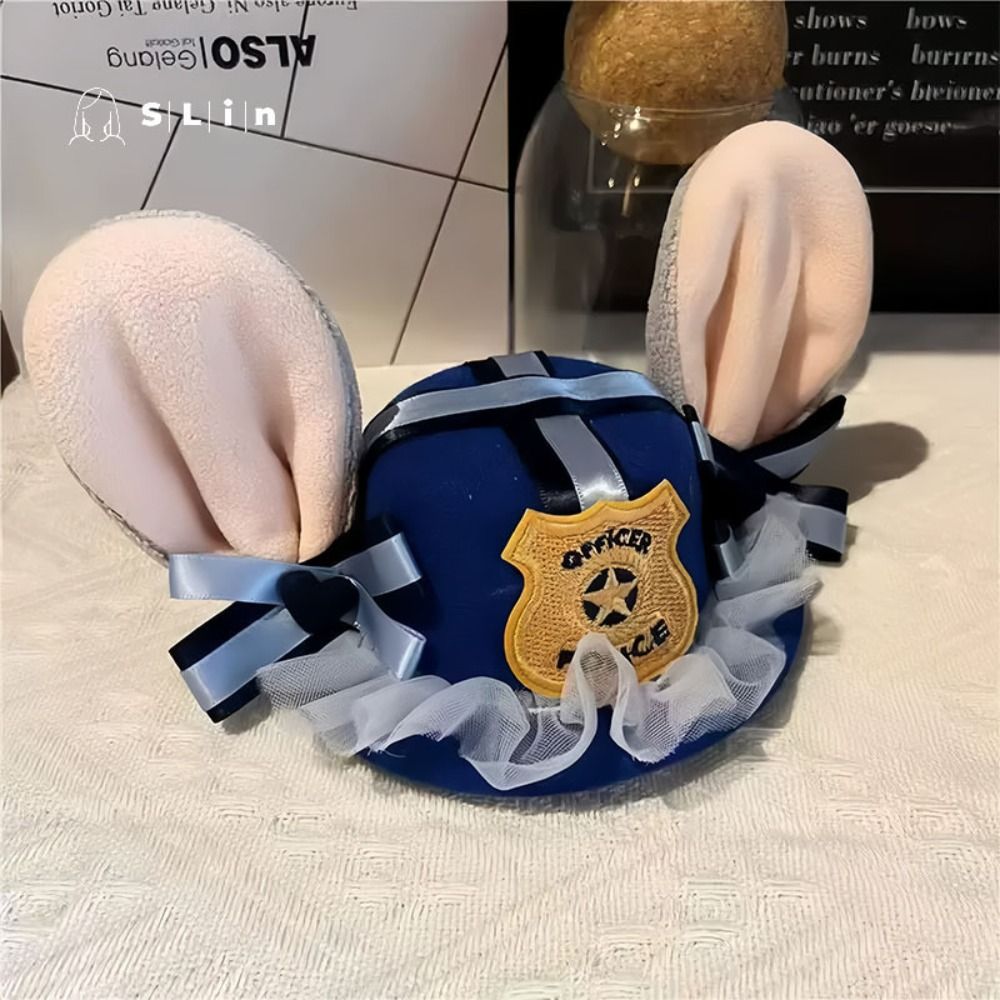 New Rabbit Sheriff Judy Hat Cartoon Headwear Accessory Bowler Hat Bunny ...