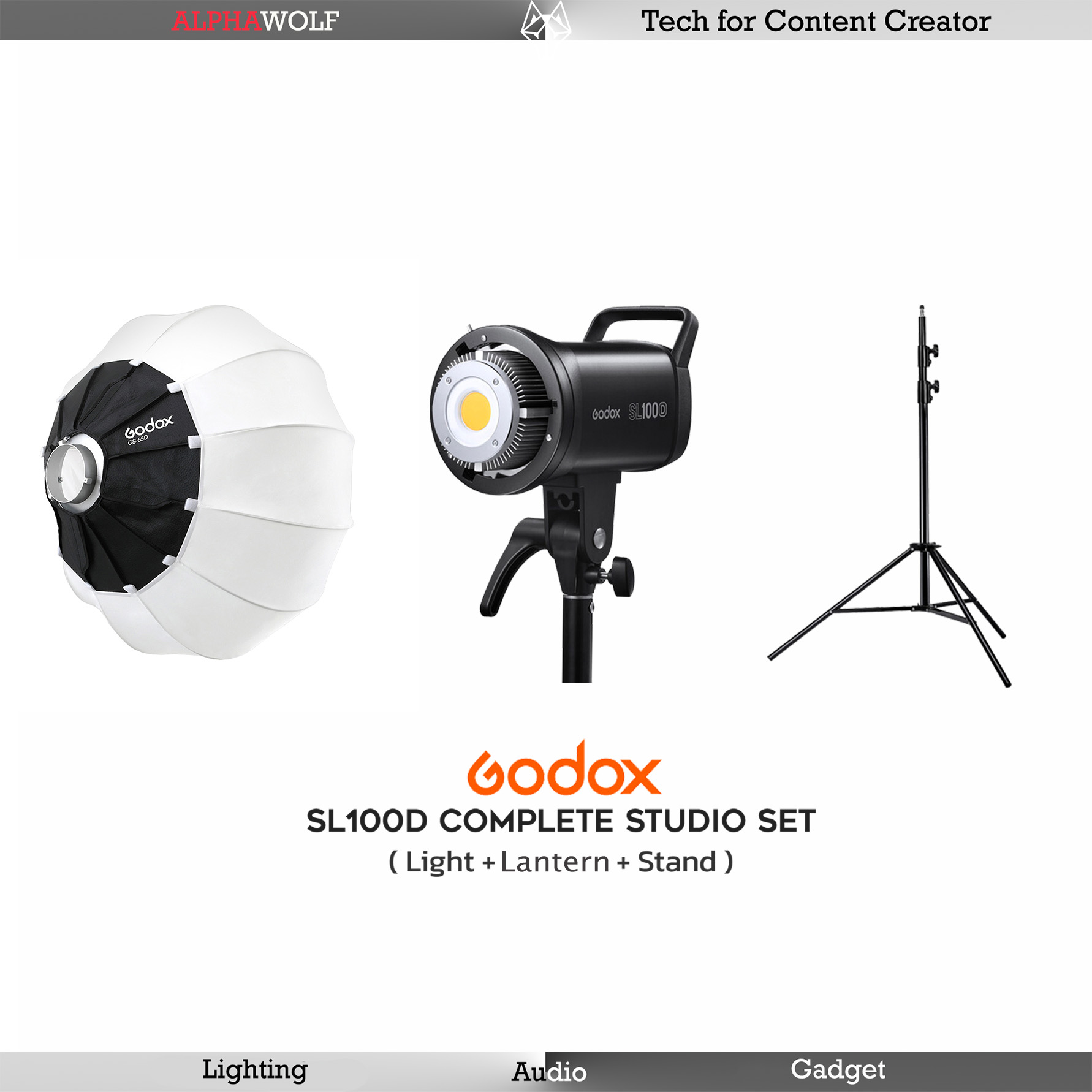 ชุดไฟสตูดิโอครบชุด Godox SL100 D Studio Light Set ประกอบด้วย Godox ...