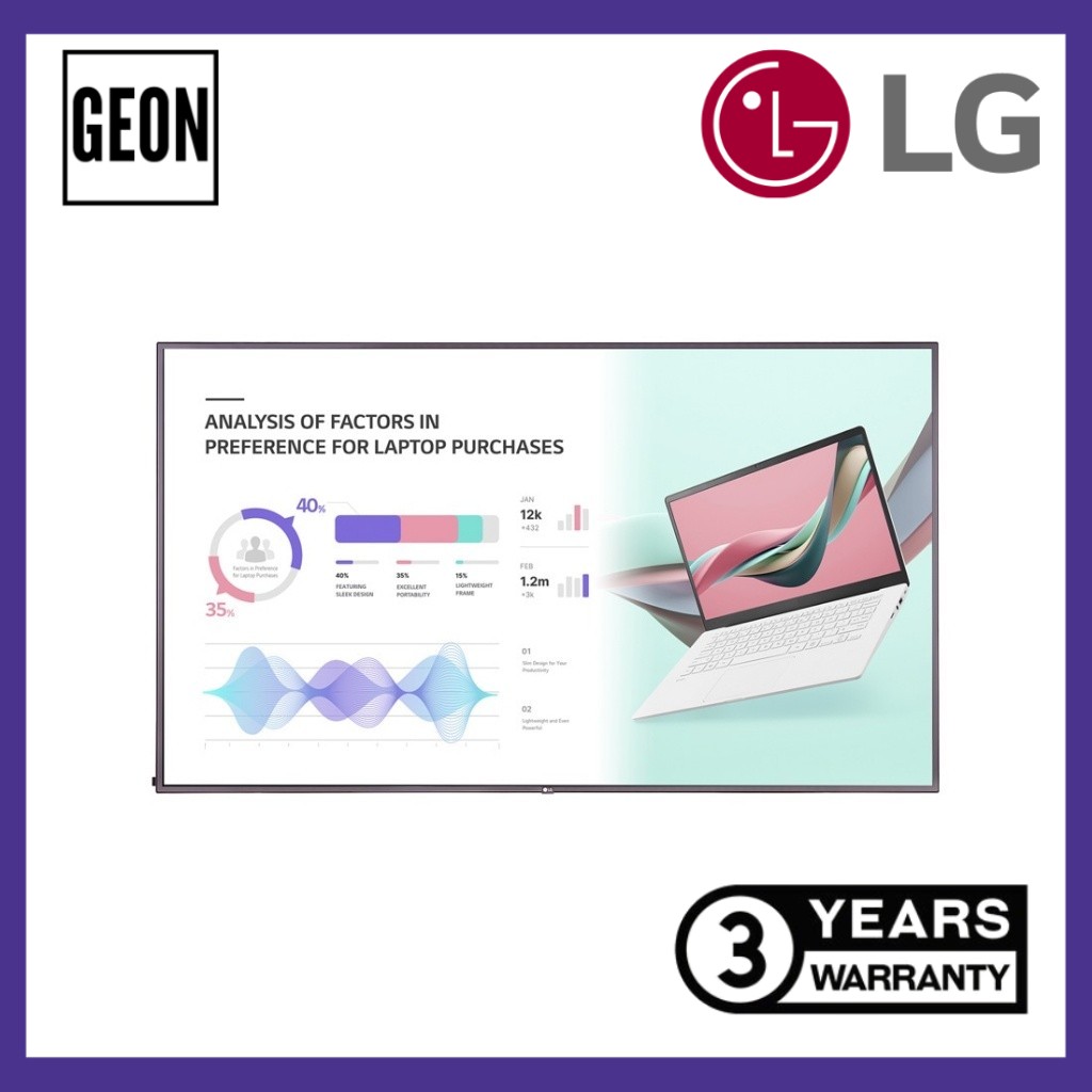 LG 75" 75UH5J New High Haze UHD Standard Signage | Lazada