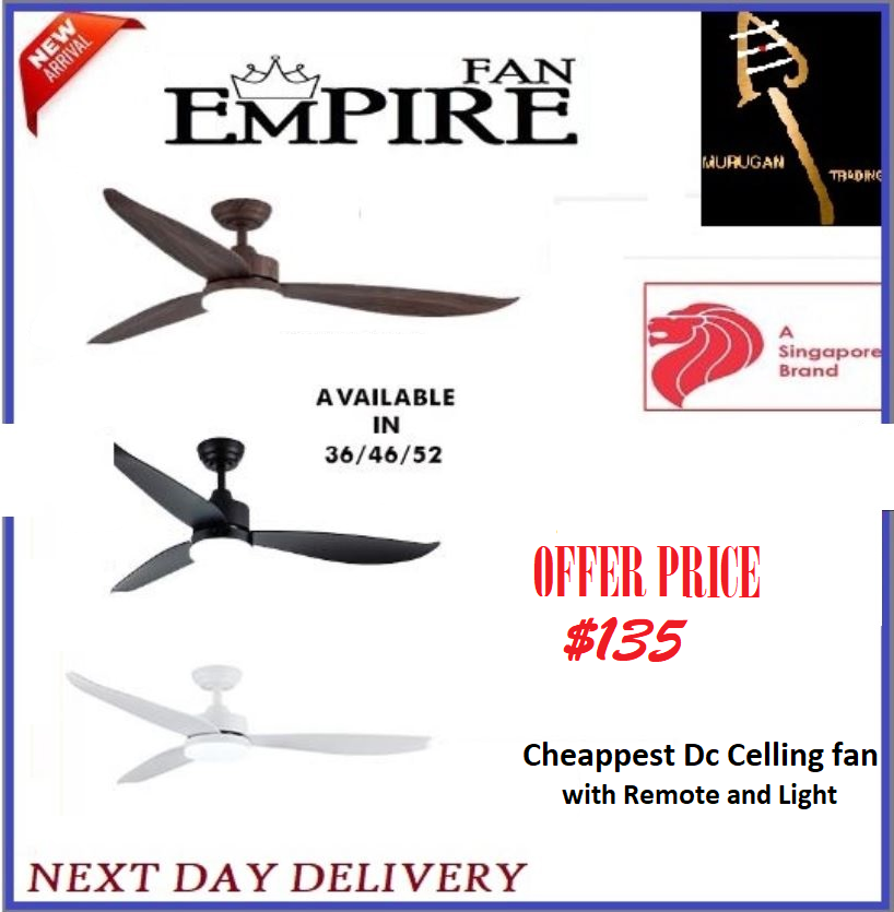 [FREE DELIVERY] [NEW LAUNCH] EMPIRE RACER 36/46/52 DC Ceiling Fan with ...