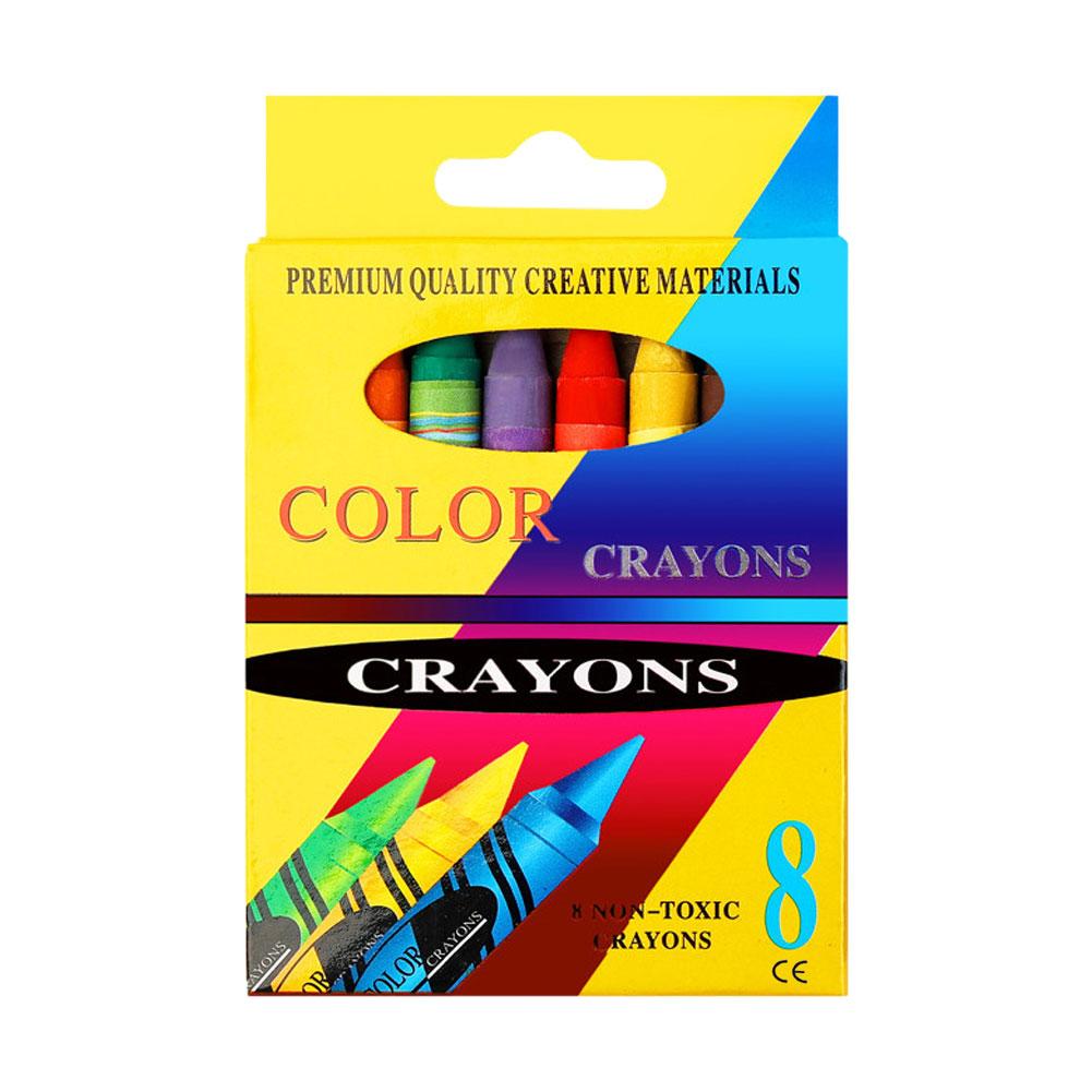 8 Colors Crayons For Kids School Supplies Grades 3-5 Coloring DIY 8 ...