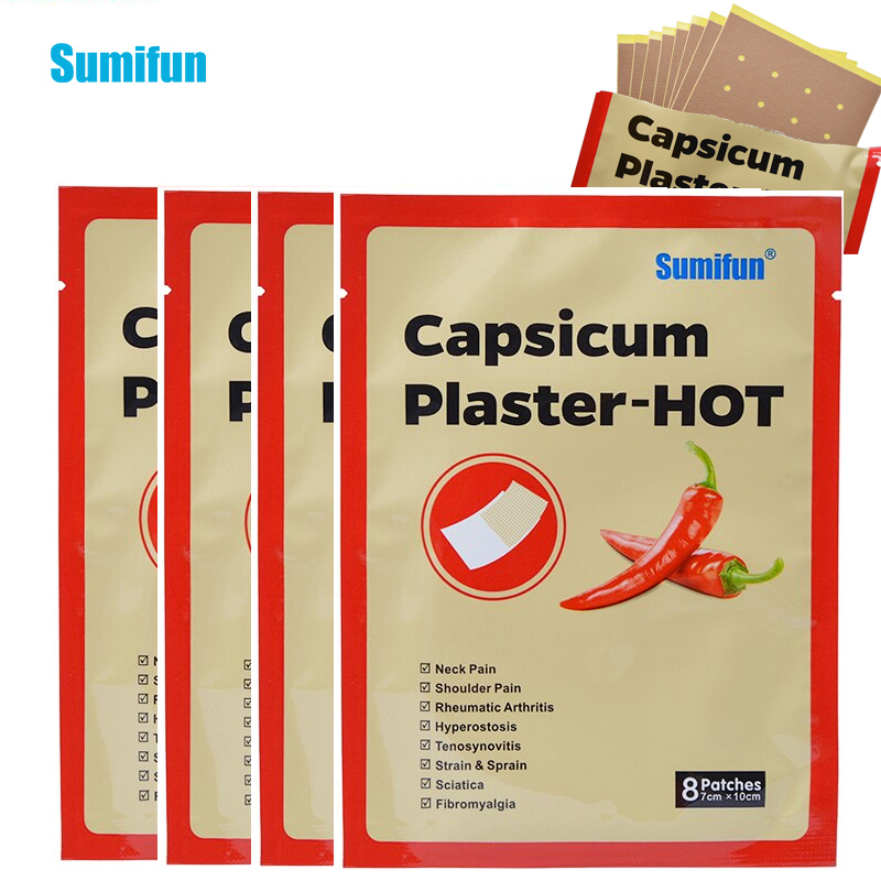 【TrendGlobe】Sumifun 16Pcs/2Bags Capsicum Plaster Hot Muscle Neck ...