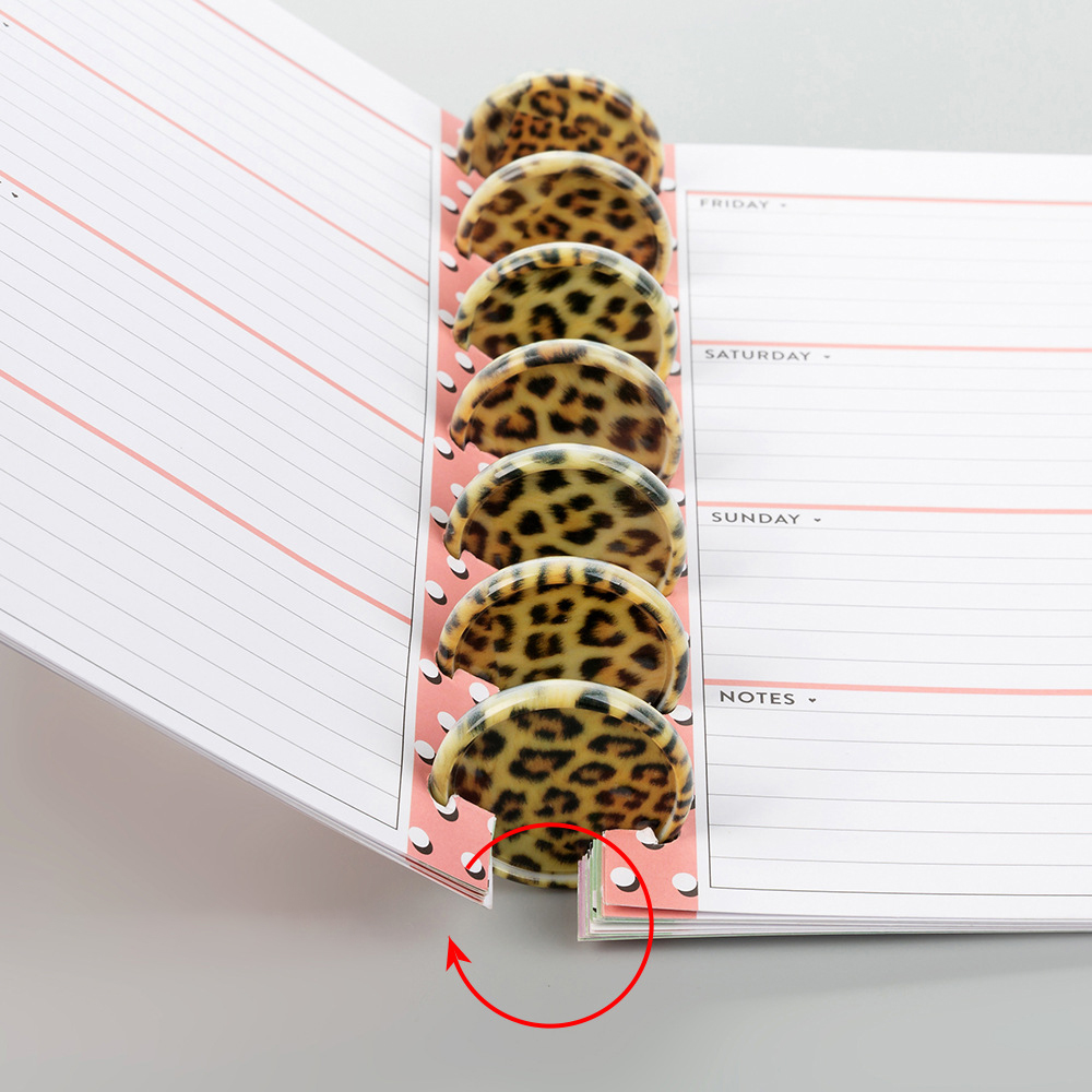 Discount】12pcs 35mm Mushroom Hole Notebook Loose-leaf Rings Plastic ...