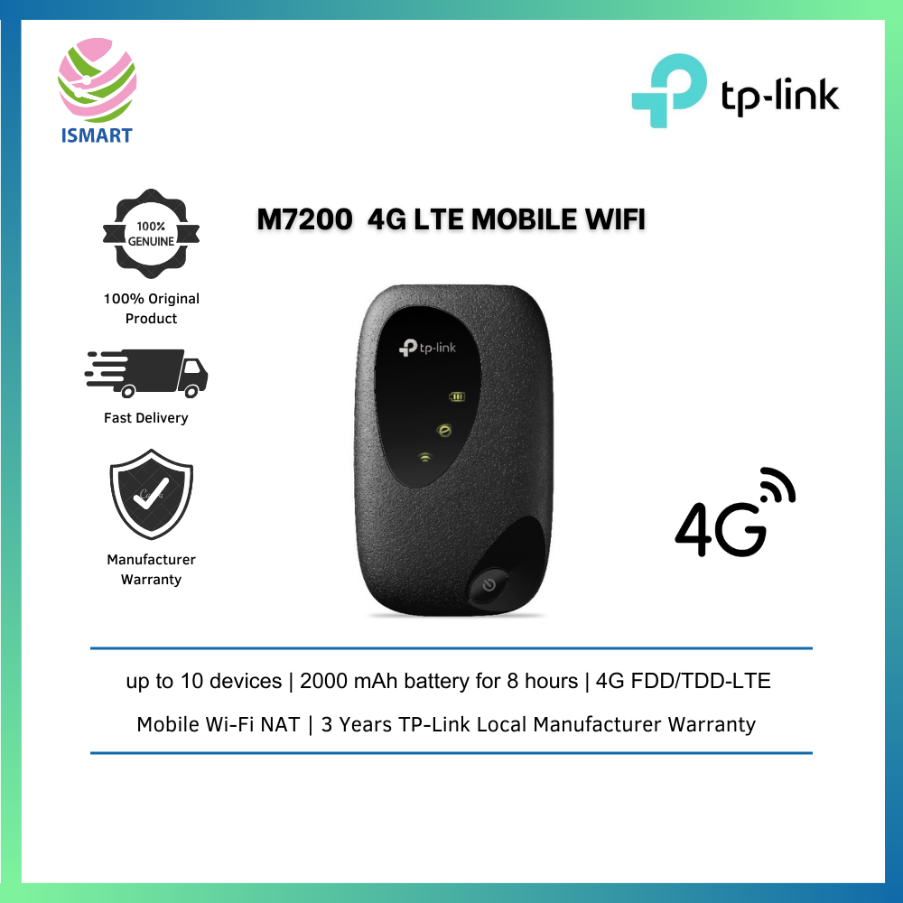 TP-LINK M7200 4G LTE MOBILE WIFI | Lazada