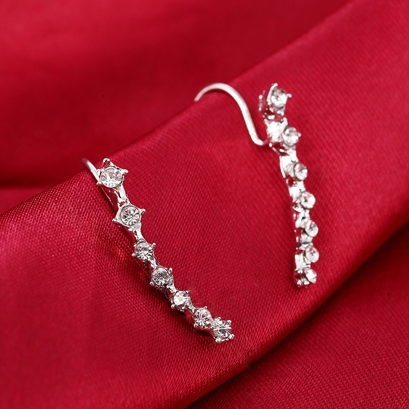 【Happy LifeStore】New Fashion Crystal Rhinestone Ear Cuff Stud Earrings ...