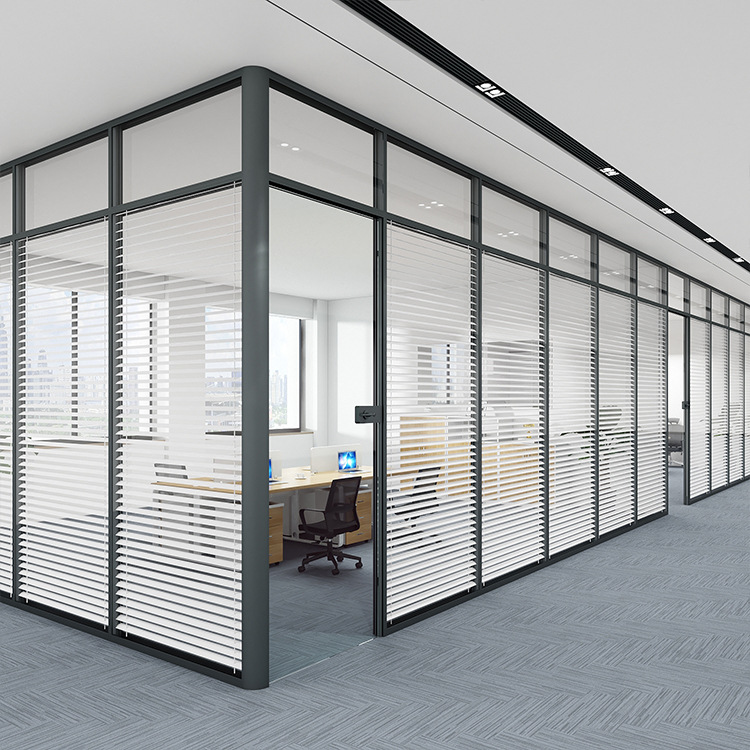 GGMM Glass Partition Screens Aluminum Alloy Office Building Double ...