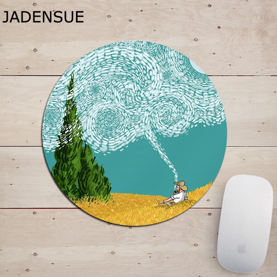 【Recently LoLular】Gaming Deskpad Painting Kawaii Round Cute Mouse Pad ...