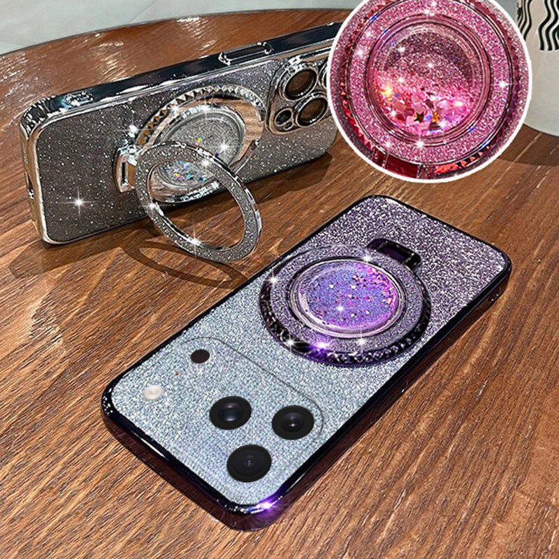 New Phone case iphone 17 Pro Back cover with Liquid Glitter Quicksand ...