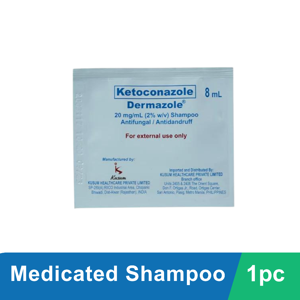 Dermazole Ketoconazole Medicated Shampoo Sachet 8ml | Lazada PH