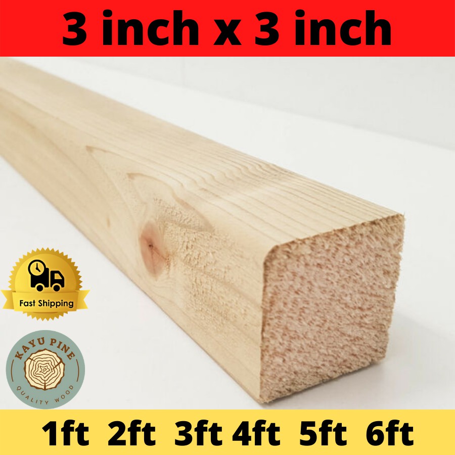 🌲Kayu 3x3 Recon🌲 Wood | Kayu Beluti | Kayu Tiang | Kayu Pine | Pine ...