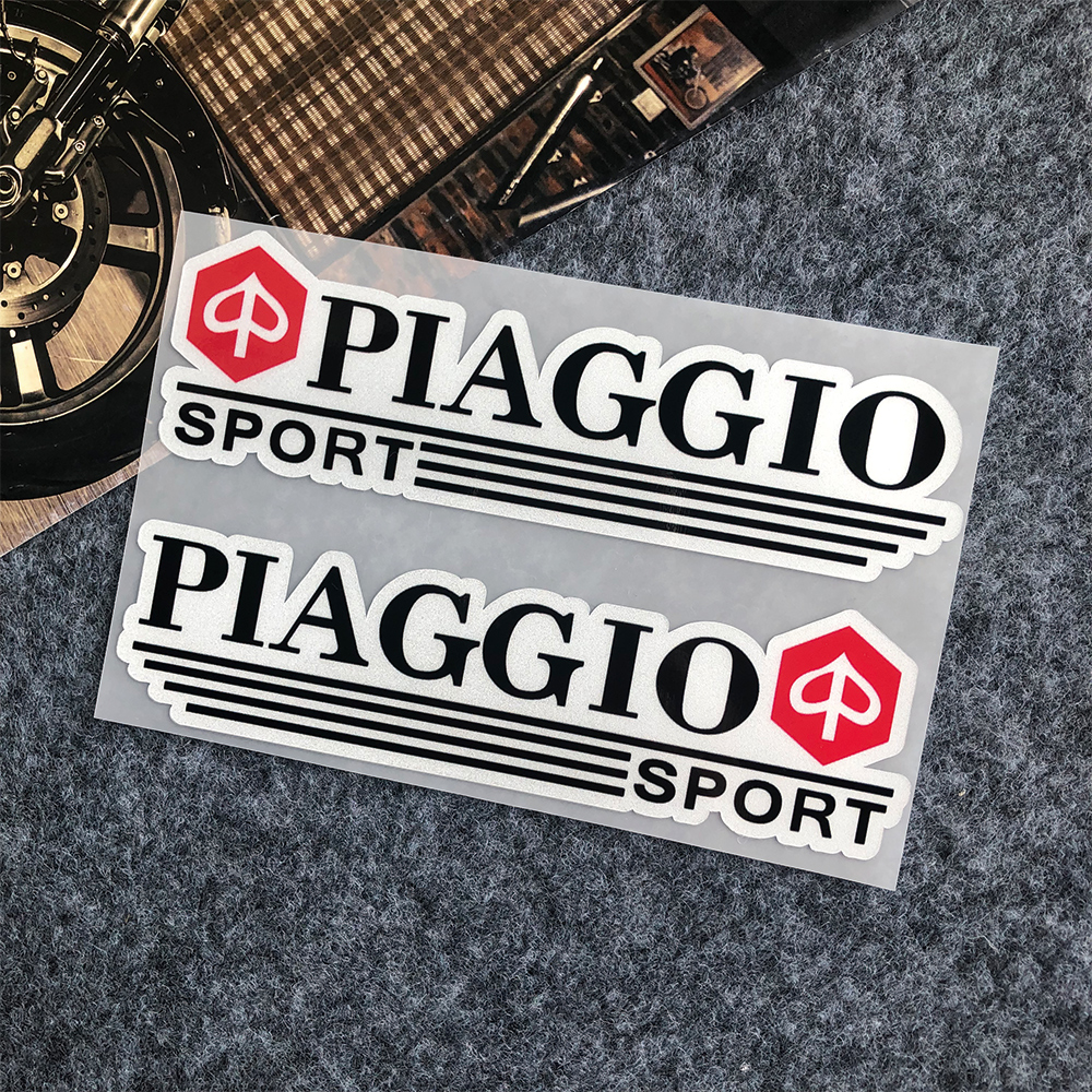 PIAGGIO Logo Badge Reflective Sticker Scooter Body Decoration Decal for ...