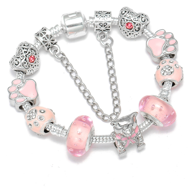 【New arrival】Tibetan Silver DIY Beaded Oil Drop Big Hole Beads Mickey ...