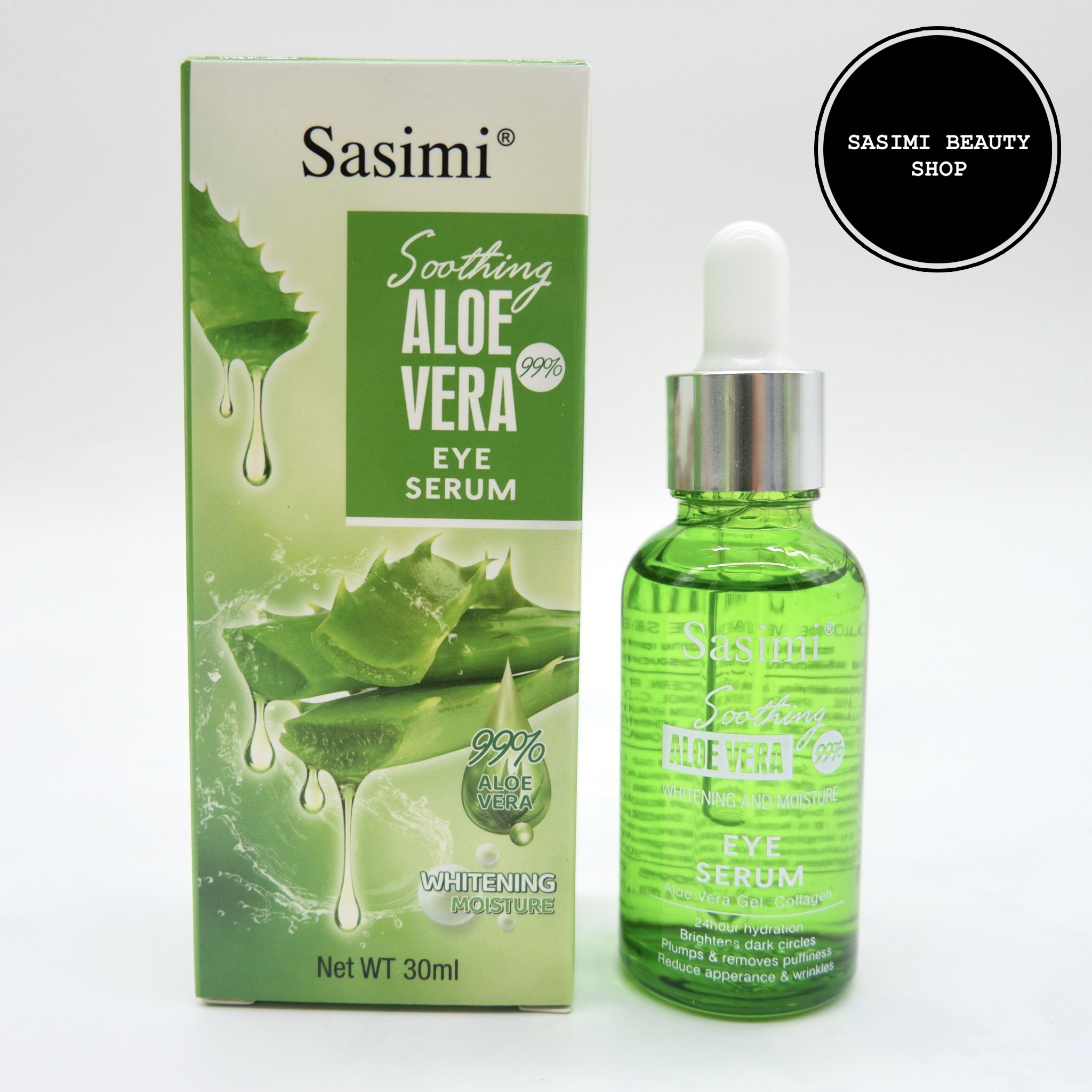 SASIMI Eye Serum Aloe Vera อายเซรั่มว่านหางจระเข้ บำรุงรอบดวงตา 30ml ...