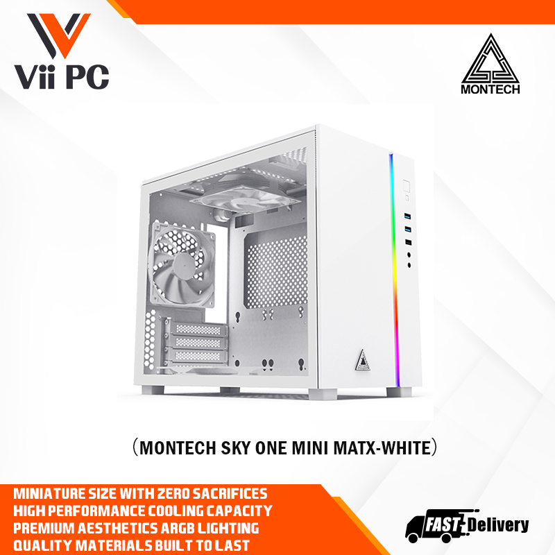 Montech Sky One Mini/3x High Airflow Fans Pre-Installed /Tempered Glass ...