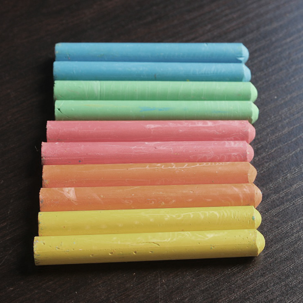 【Must-have】12 Sticks Non-dust Chalks Sticks Dustless Chalk Pen Drawing ...