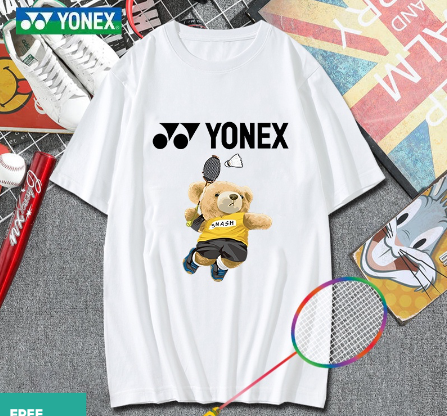 Yonex Badminton Shirt Short Sleeve Quick Drying T-shirt Violent Bear Cultural Shirt For Male ...