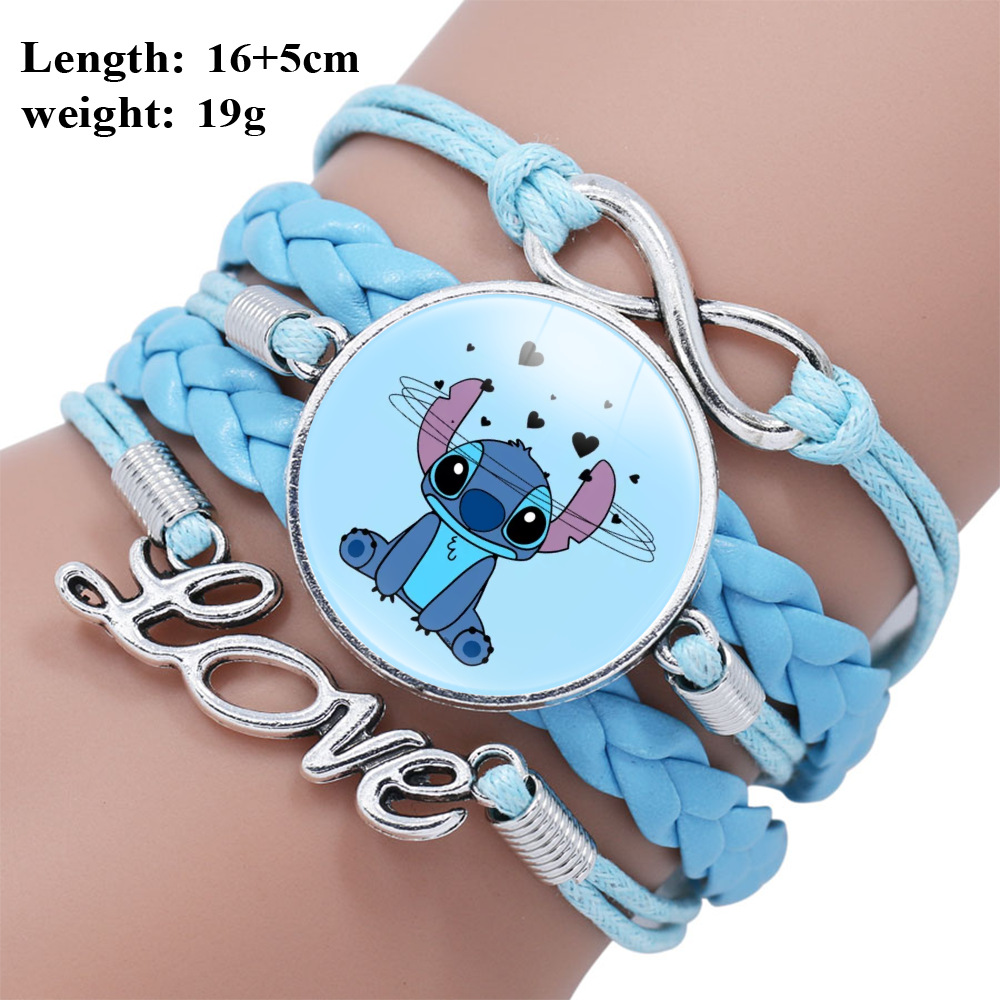 Disney Lilo and Stitch Blue Multilayer Bracelets for Girls Anime ...