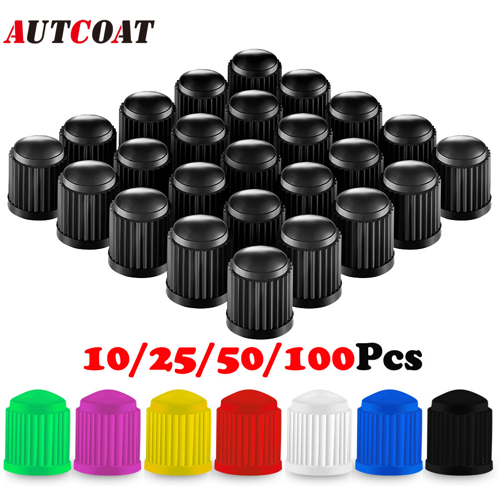 【New-store】 AUTCOAT Tire Stem Valve Caps, Plastic Valve Caps, Universal ...
