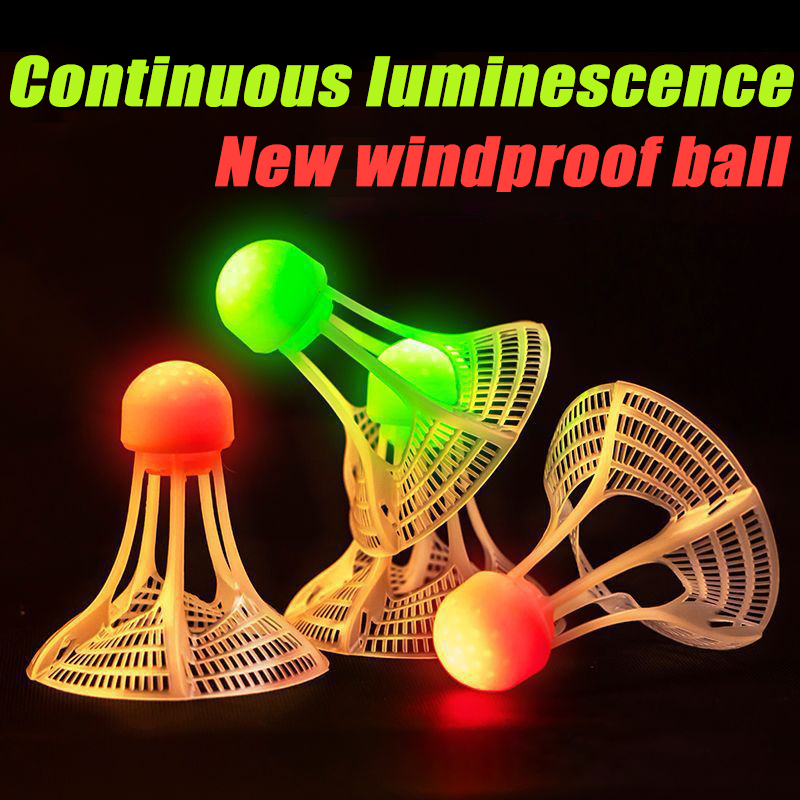 1pcs Glow-In-The-Dark Windproof Glowing Badminton Balls Super Durable ...