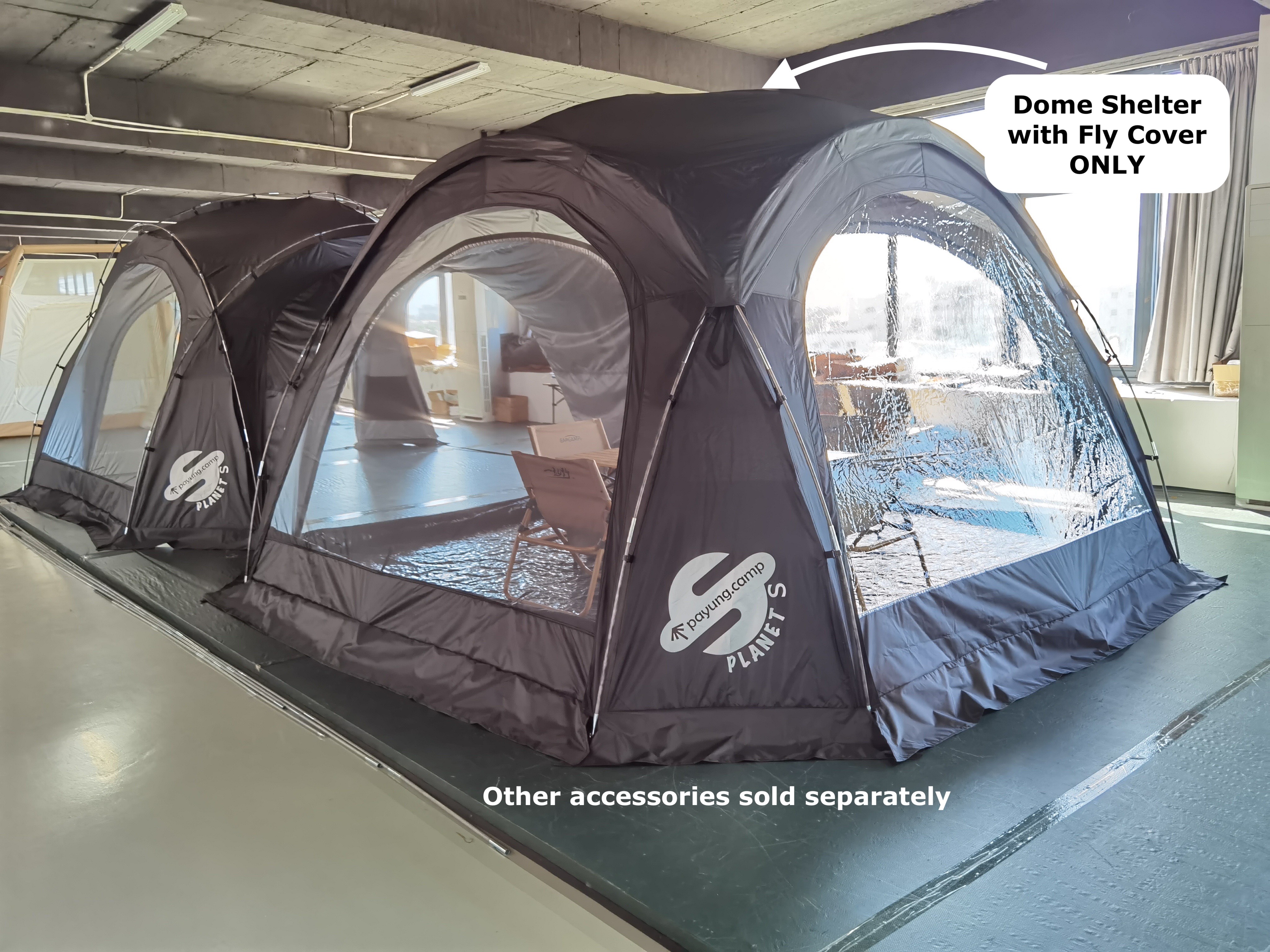 PAYUNG.CAMP Planet S Dome Shelter with Fly Cover Canopy Fly 6 person ...