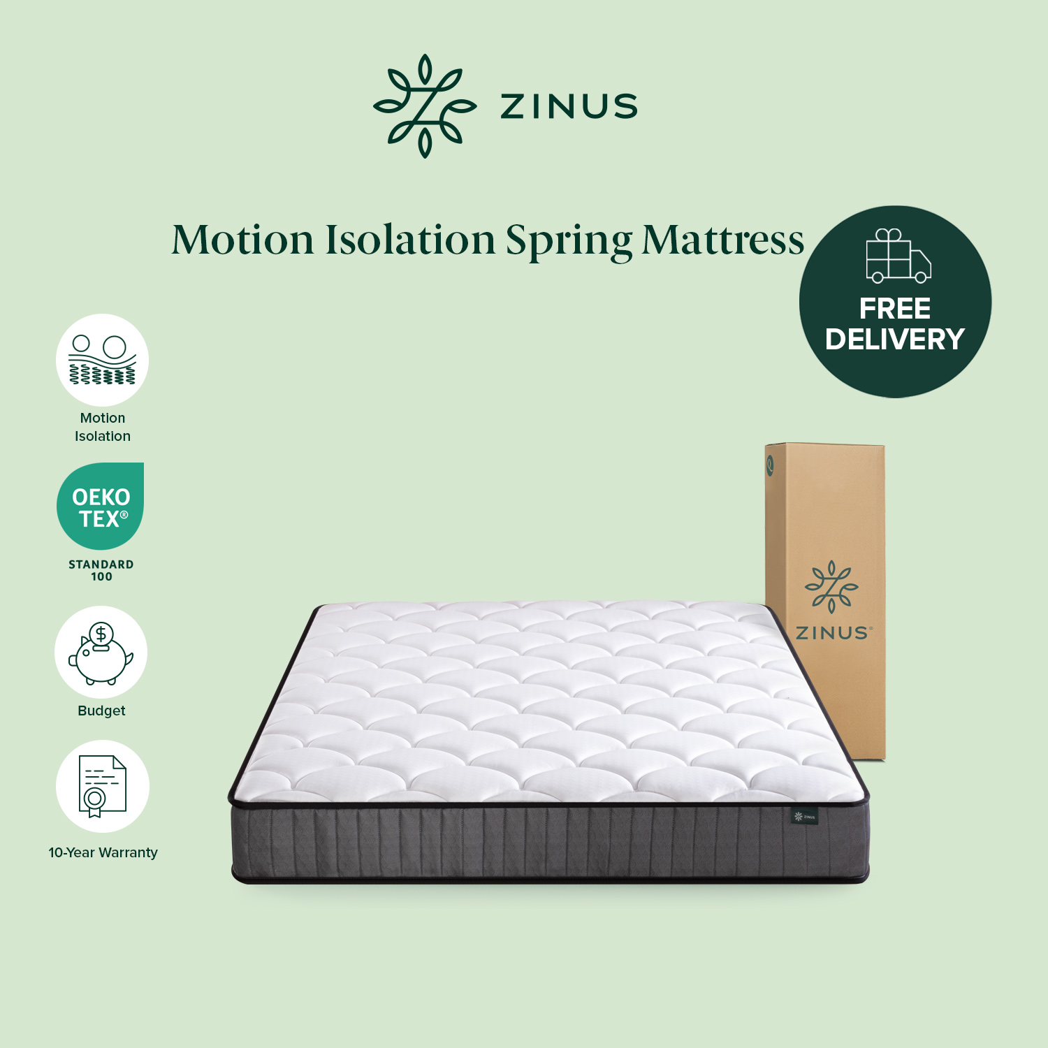 Spring Mattress Zinus Motion Isolation 20cm | Lazada Singapore