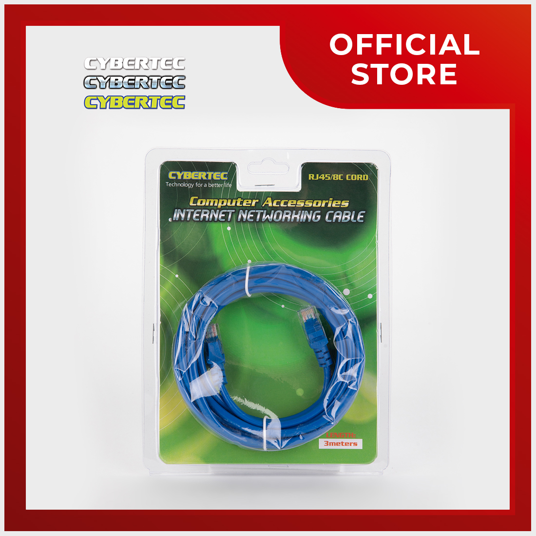 Cybertec RJ45 Ethernet Cable (LAN Cable) 3m 6m 12m 20m 30m CAT6 3m 6m 12m | Lazada PH