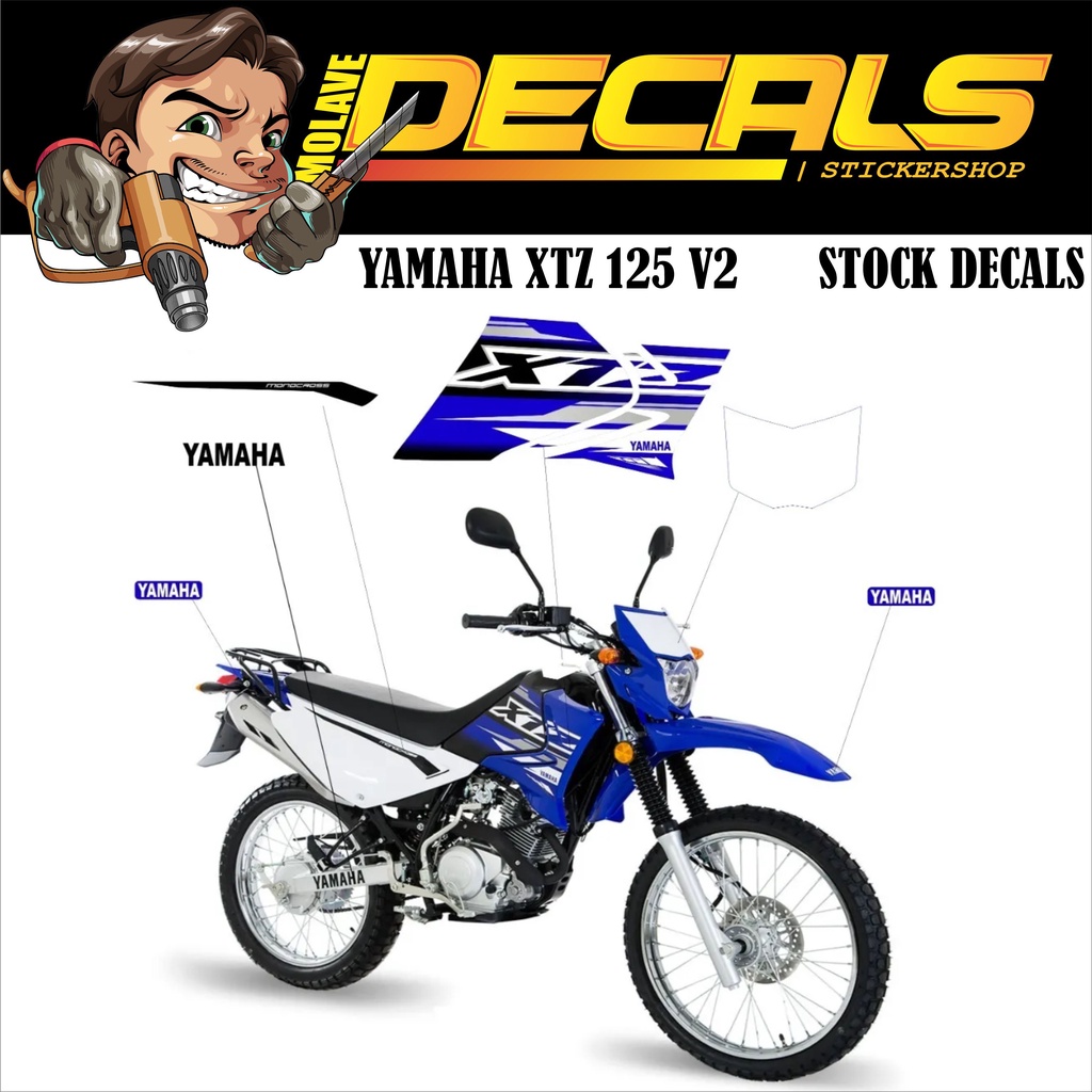 YAMAHA XTZ 125 2021 STOCK DECALS | HIGH QUALITY | HD PRINT | Lazada PH