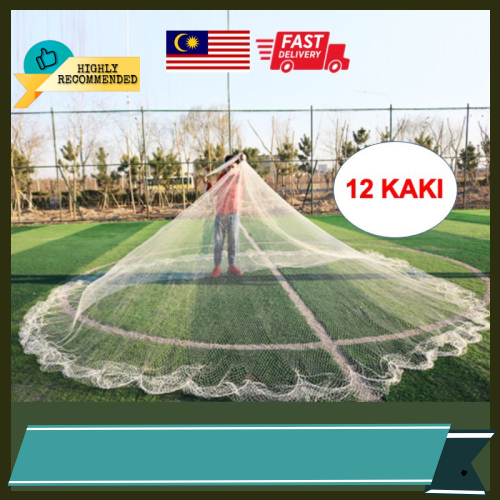 Buy Now! Jala Besar Tangkap Ikan Udang Jala 12 Kaki (Panjang) 24 Kaki ...