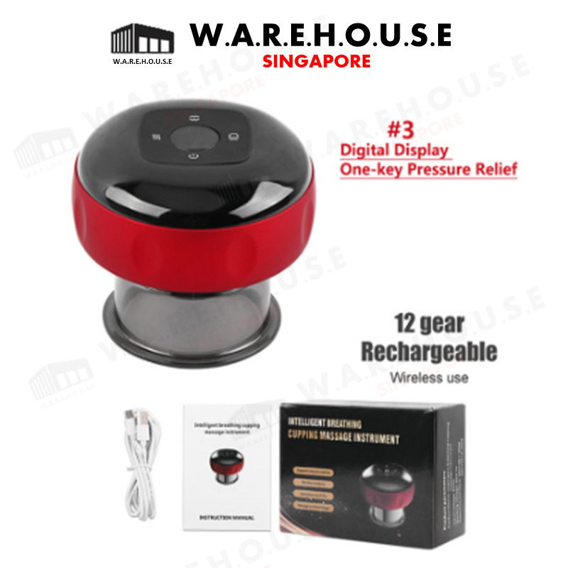 [Warehouse] 12 Gears Electric Vacuum Cupping Massage Body Cups Anti ...