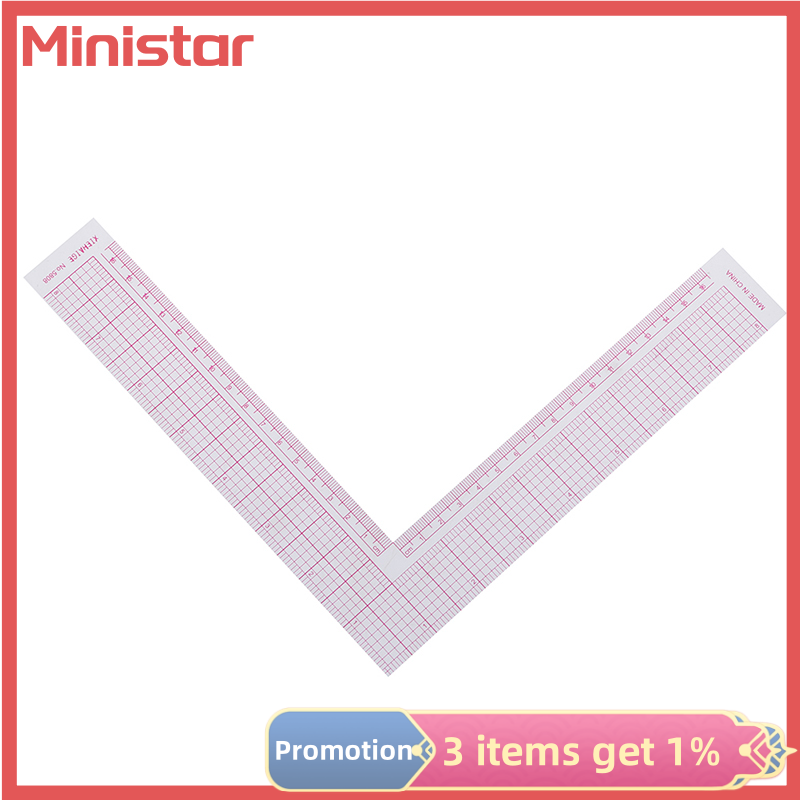 Ministar Tailor Drawing Craft Tool L-shape Ruler Sewing Square Curve ...